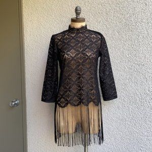Zara | Tops | Zara Fringe Lace Top | Poshmark